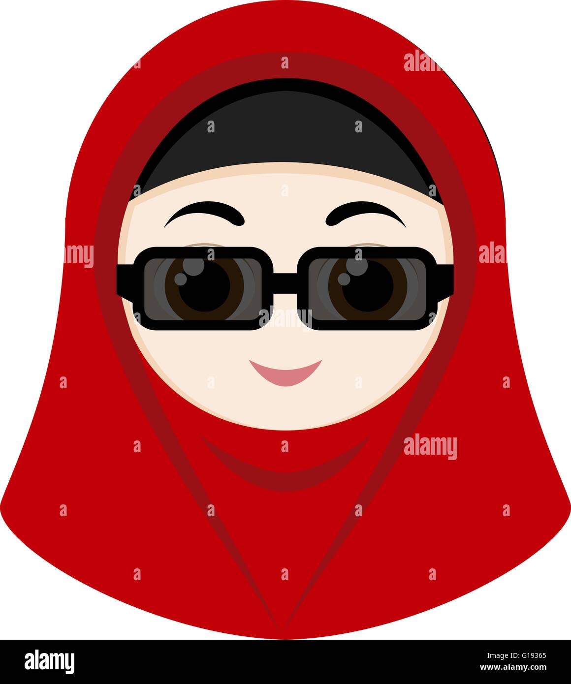 Cartoon girl with hijab Stock Vector Image & Art - Alamy