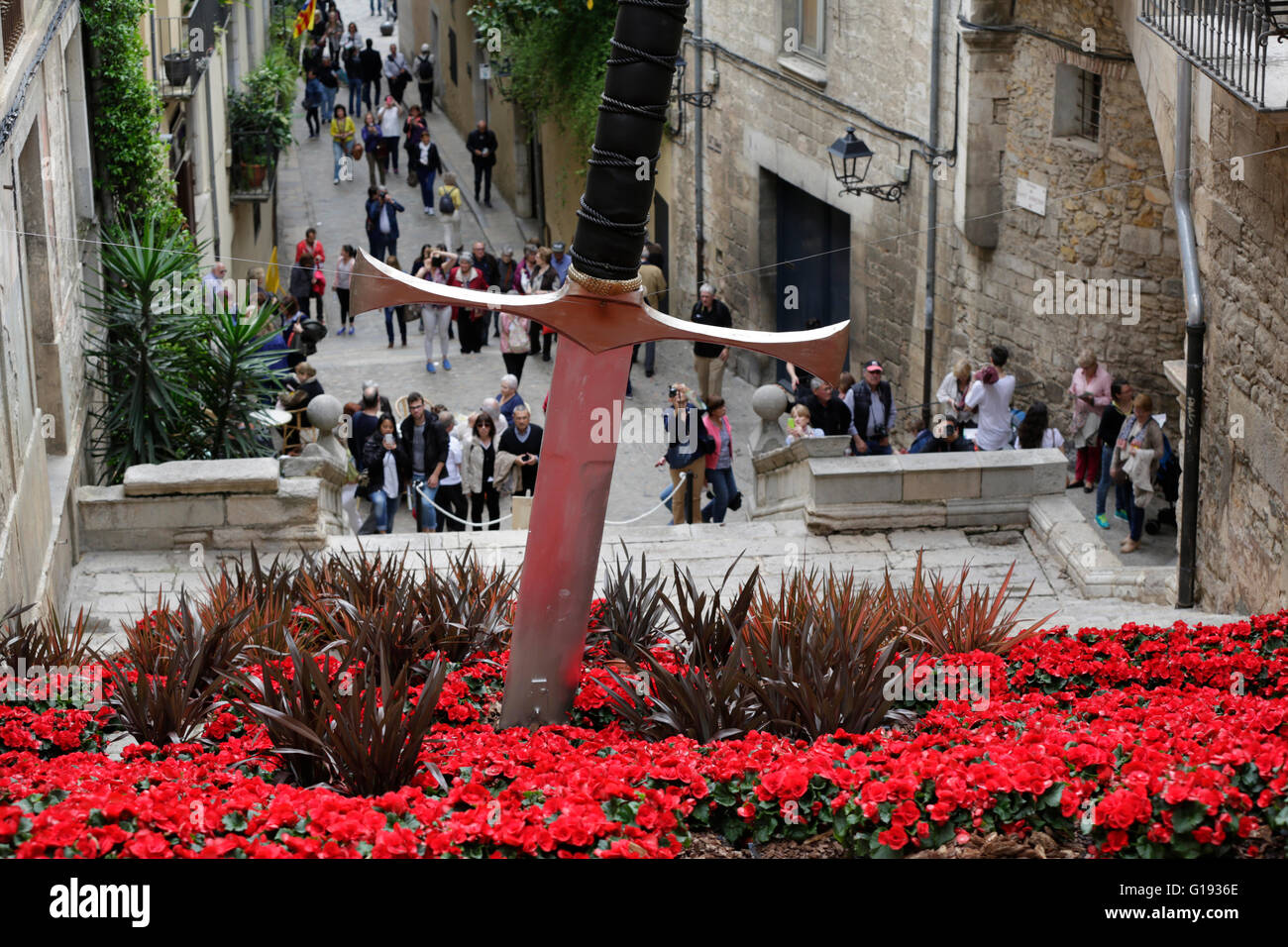 Girona Flower festival 2016, Temps de Flors, Catalonia, Spain Stock ...