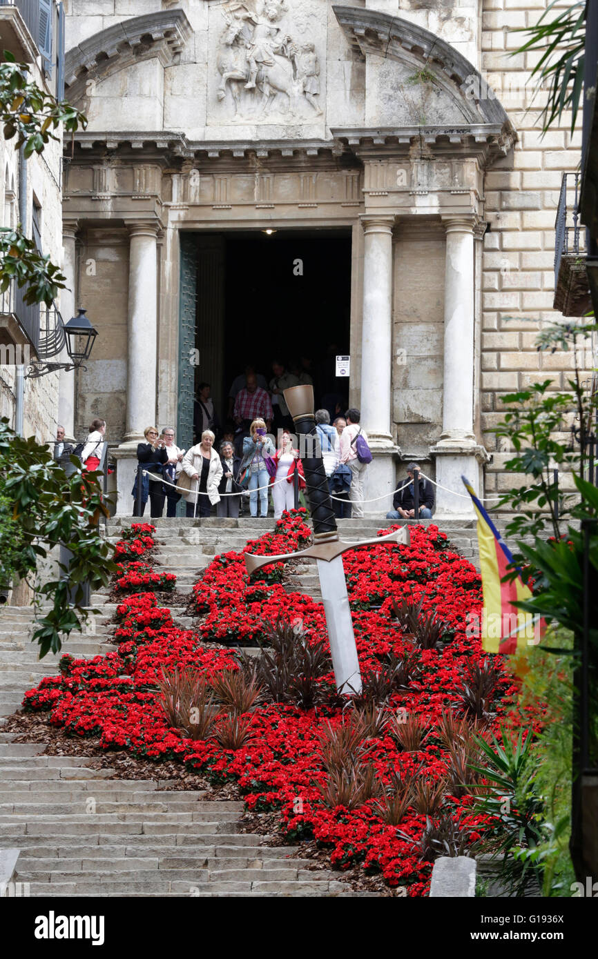 Girona Flower festival 2016, Temps de Flors, Catalonia, Spain Stock ...