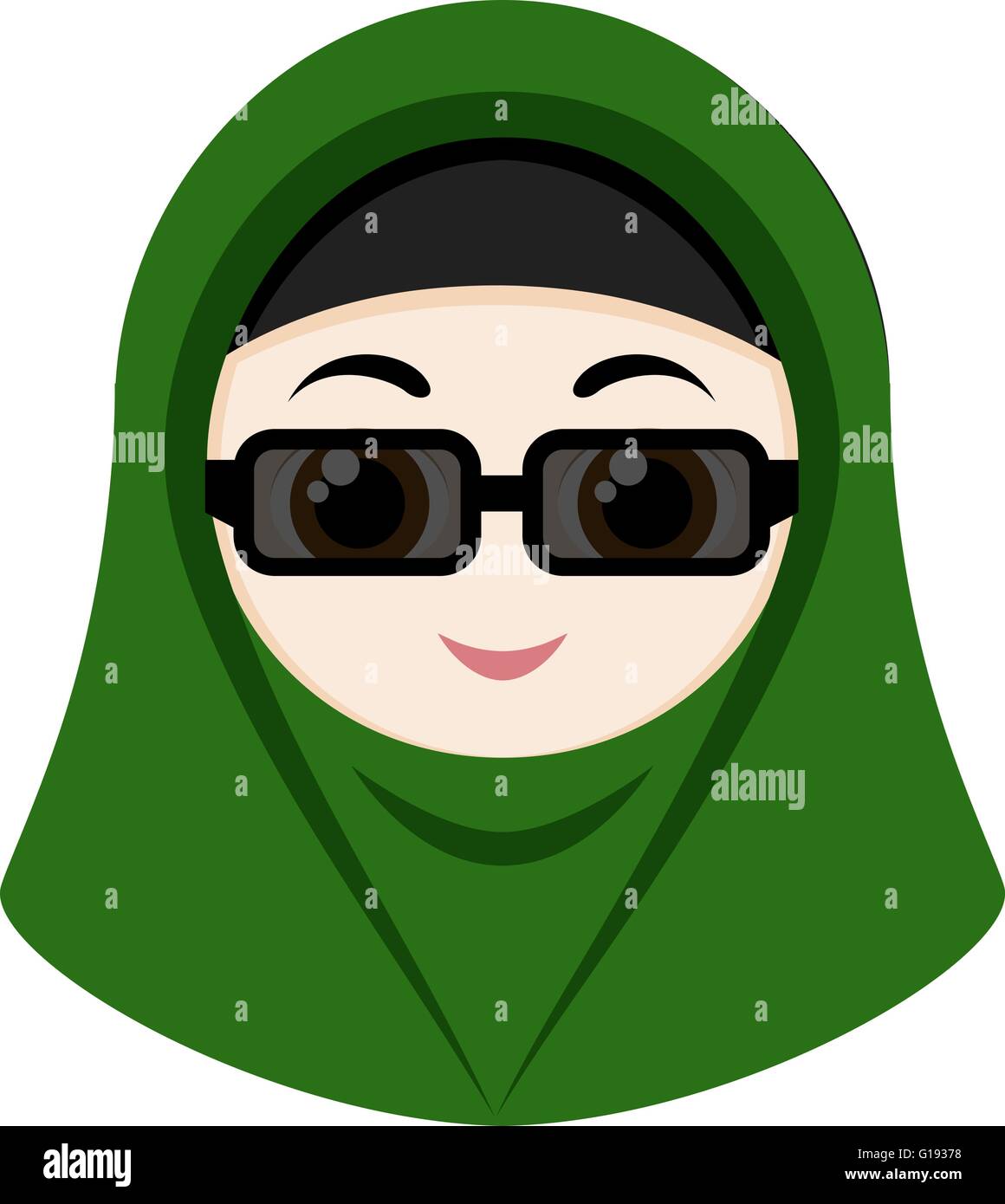 Cartoon girl with hijab Stock Vector Image & Art - Alamy