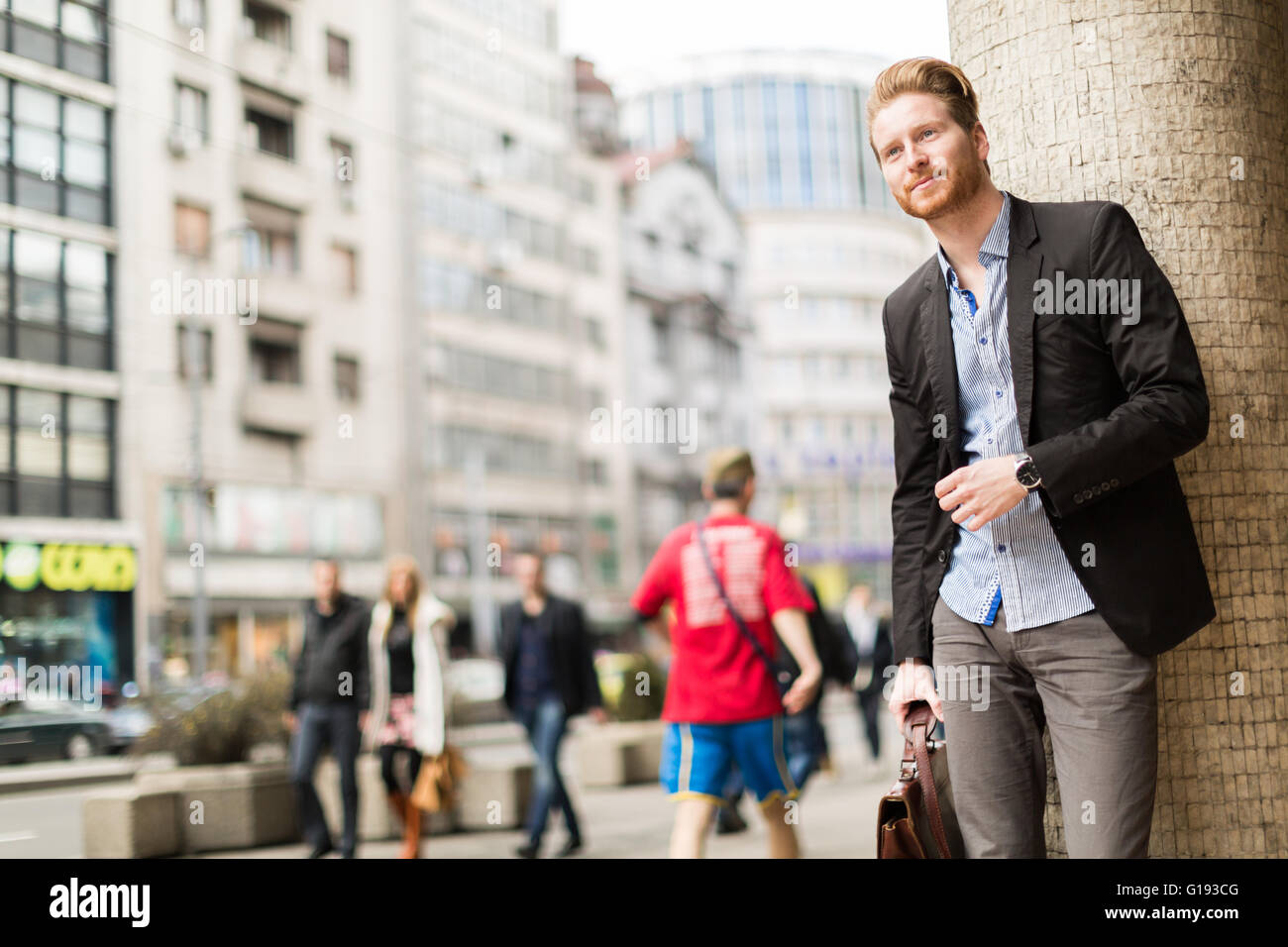 Handsome tall young businessman in hi-res stock photography and images ...