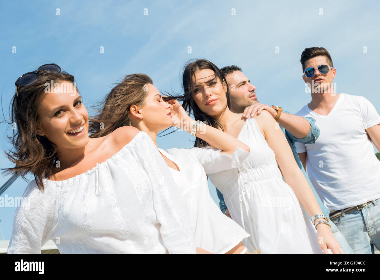 Wind blowing women hair hi-res stock photography and images - Alamy