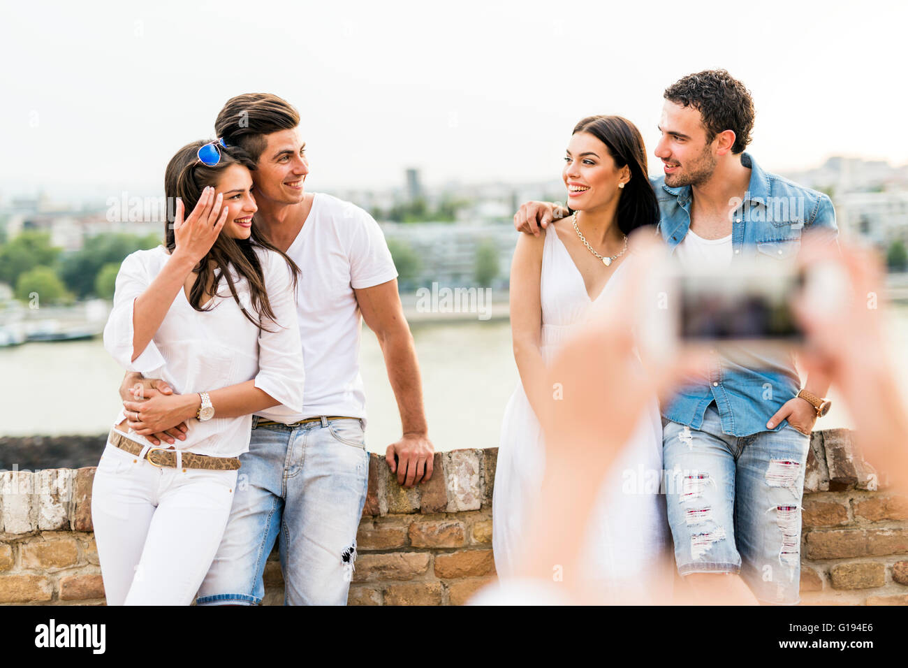 Young couples outdoors hi-res stock photography and images - Alamy