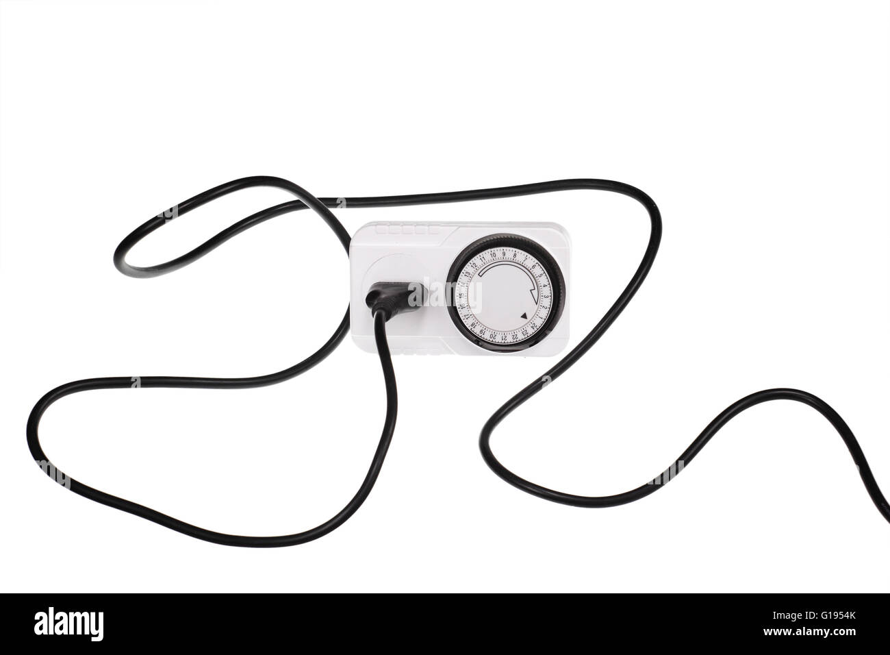 time clock socket with plugged power line Stock Photo - Alamy