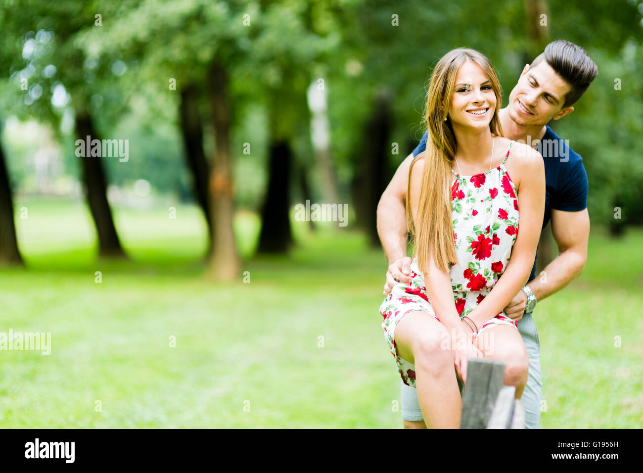 Happy couple loving each other outdoors and being happy Stock Photo - Alamy
