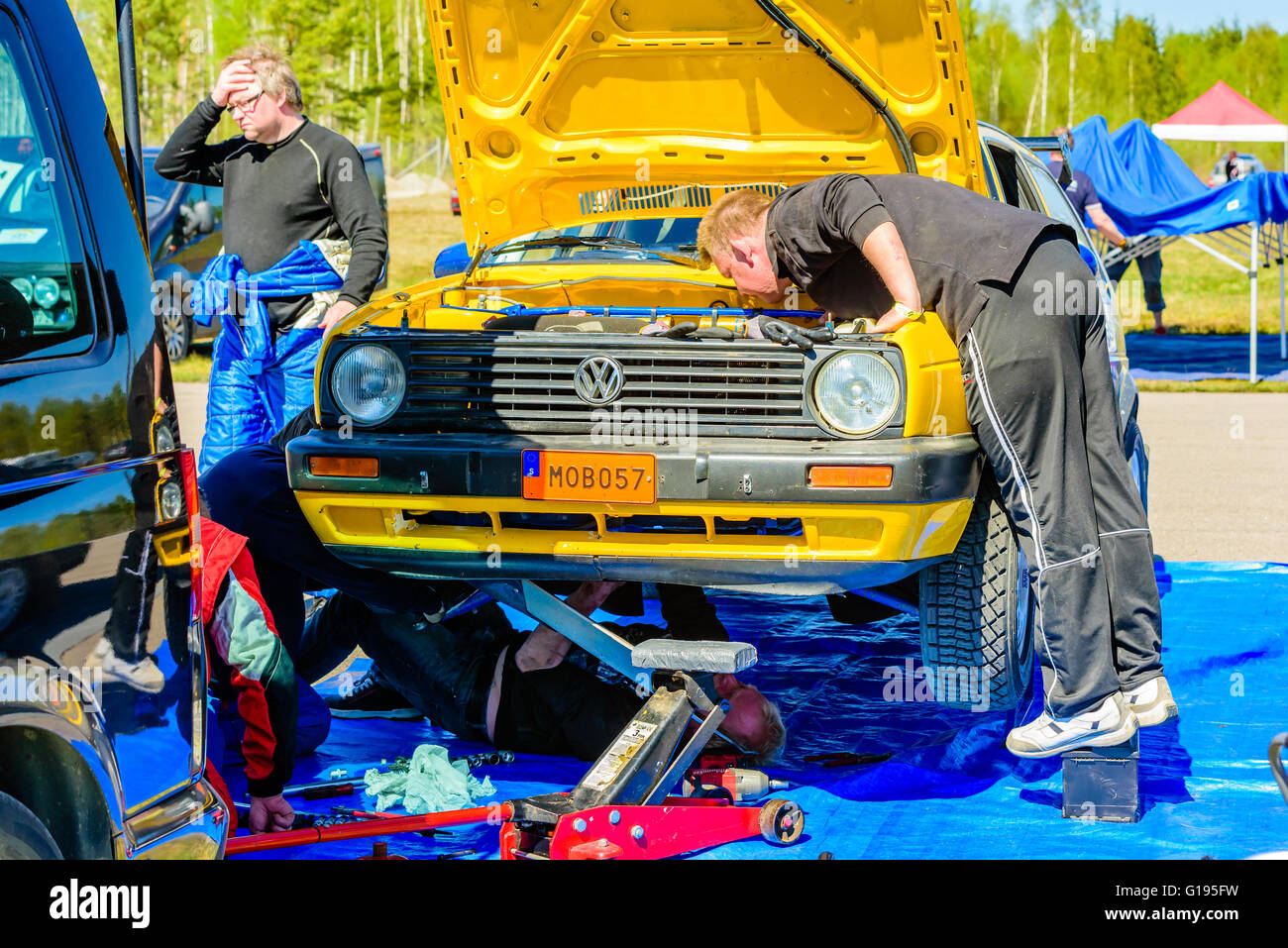 Emmaboda, Sweden - May 7, 2016: 41st South Swedish Rally in service ...