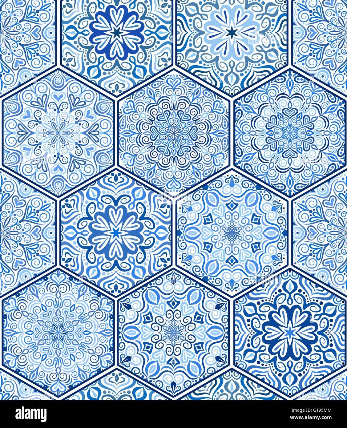 Indigo Blue Tile Stock Vector Image & Art - Alamy