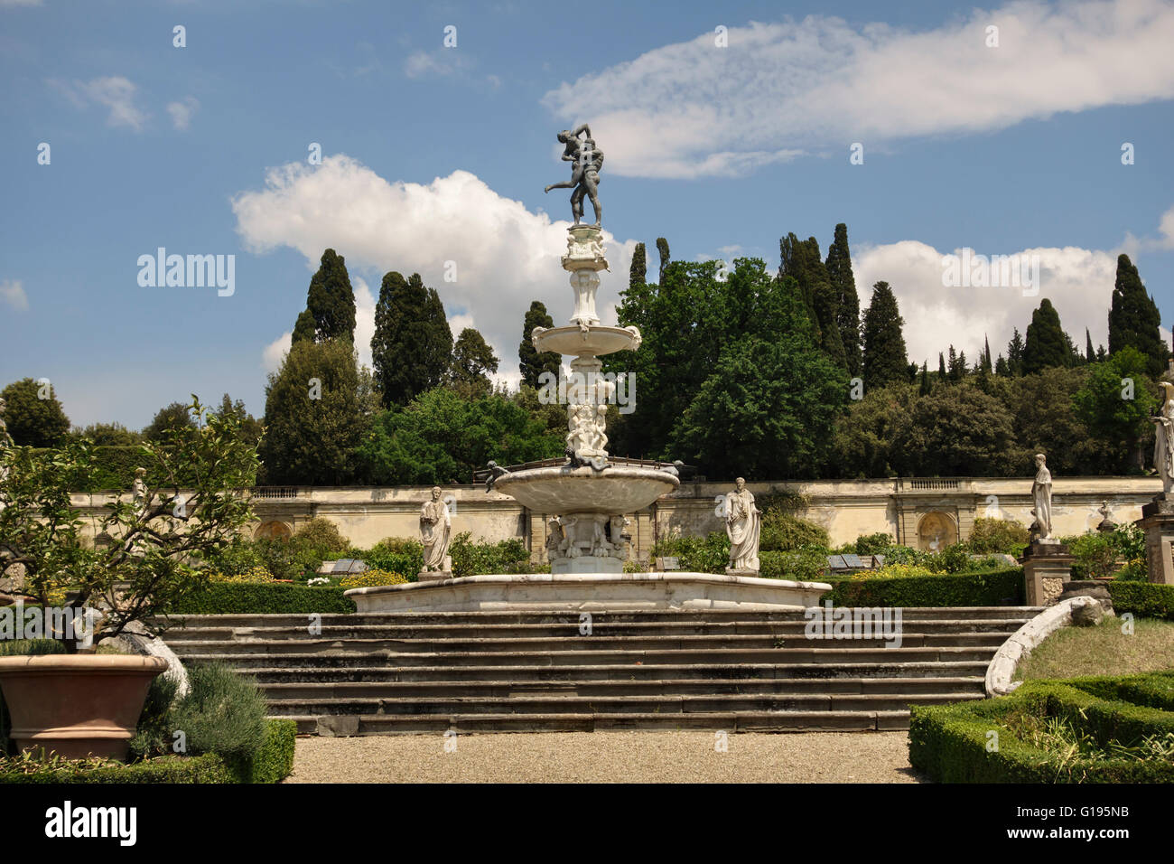 Villa di Castello (Villa Reale), near Florence, Italy. The Fountain of ...