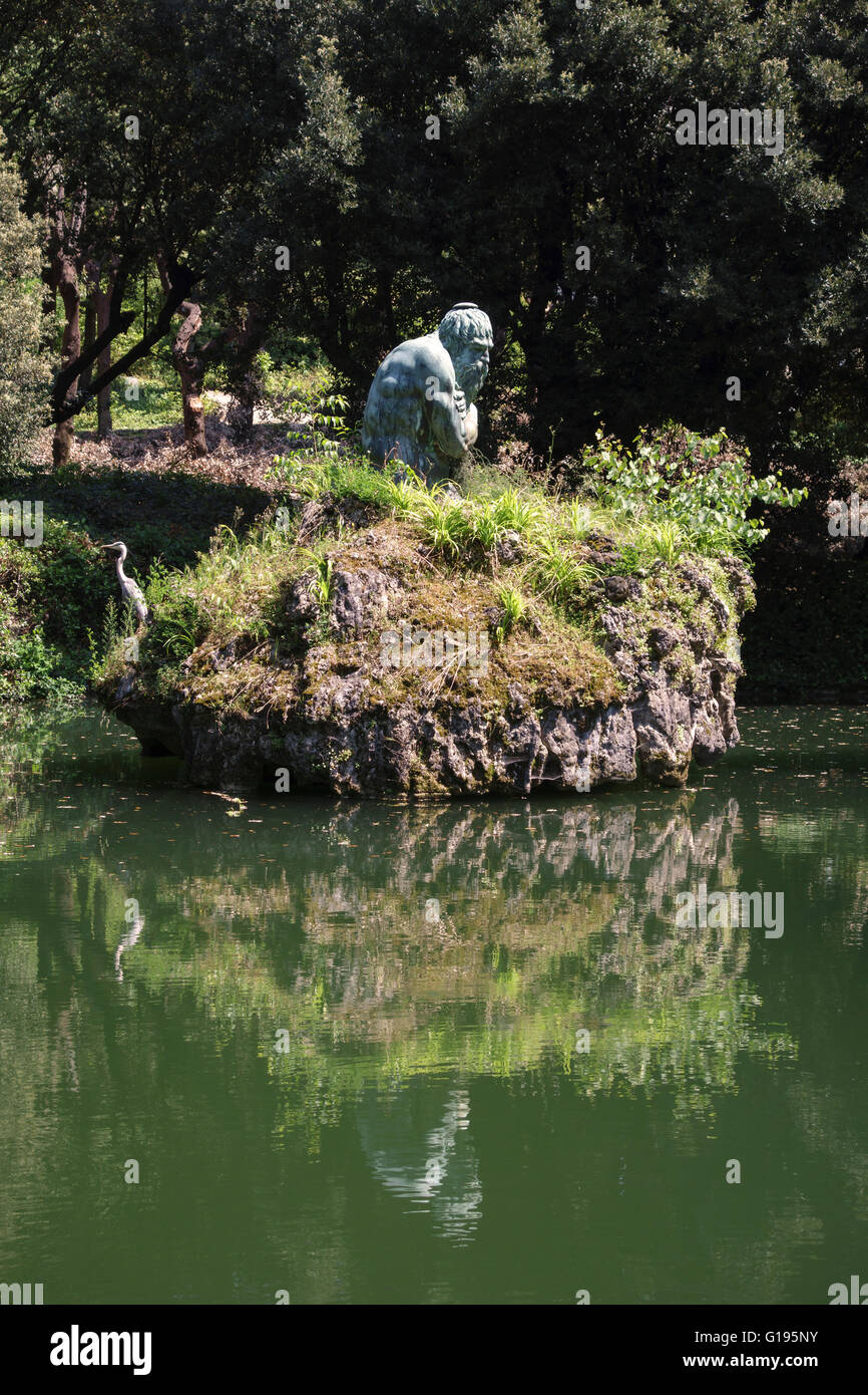 Villa di Castello (Villa Reale), near Florence, Italy. The Fountain of ...