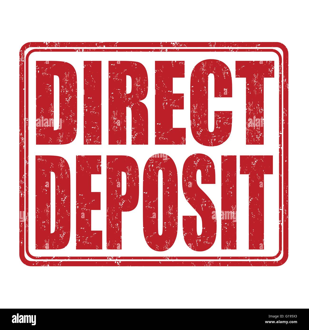 Direct deposit grunge rubber stamp on white background, vector ...