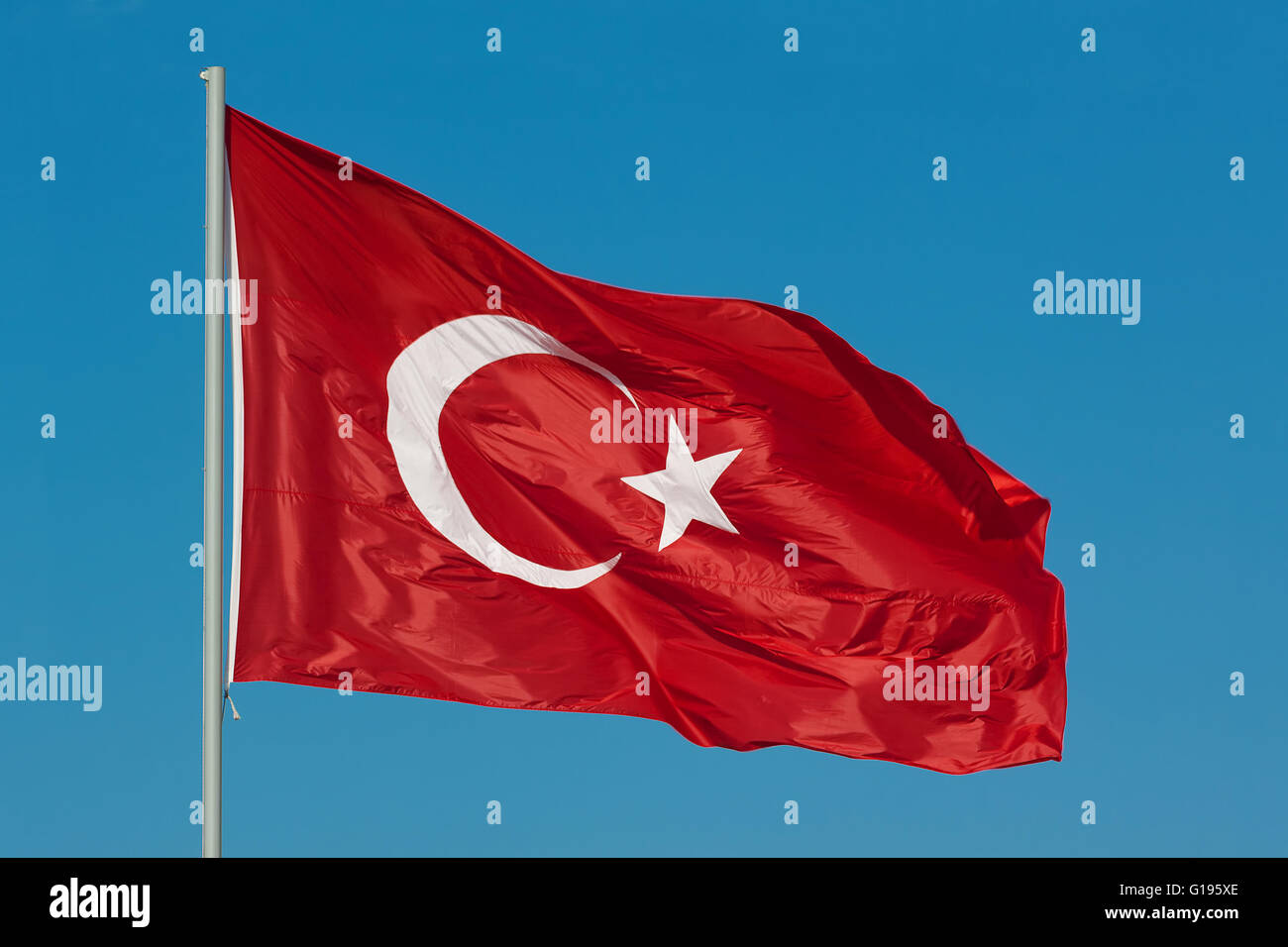 Wavy flag of turkey hi-res stock photography and images - Alamy