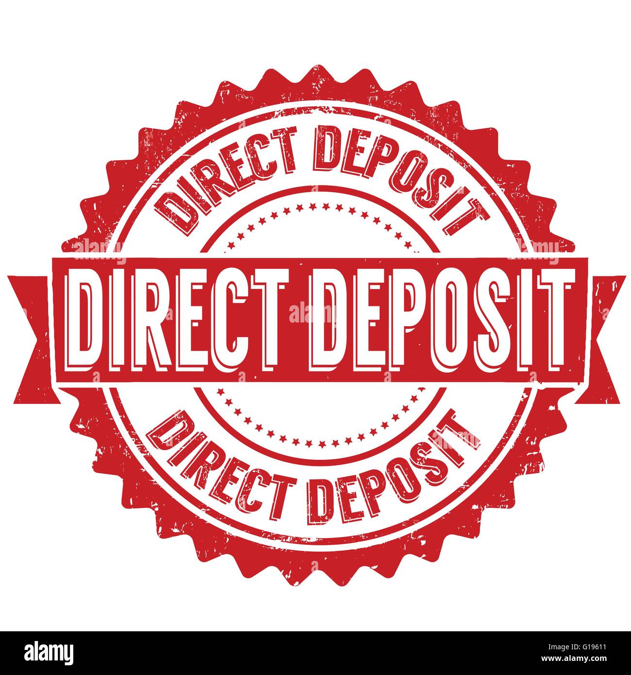 Direct deposit grunge rubber stamp on white background, vector ...