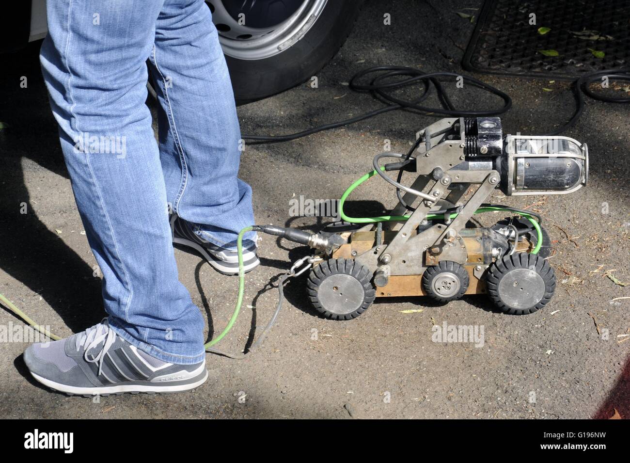 Milan, Italy, Integrated Water Service, robot for inspection of sewer ...