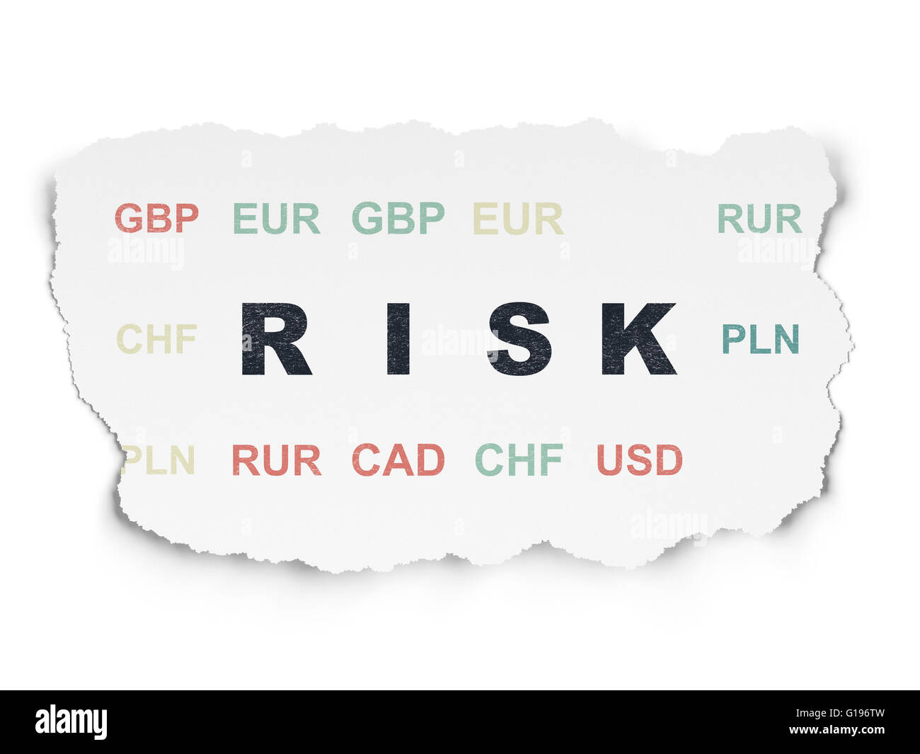 Business concept: Risk on Torn Paper background Stock Photo - Alamy