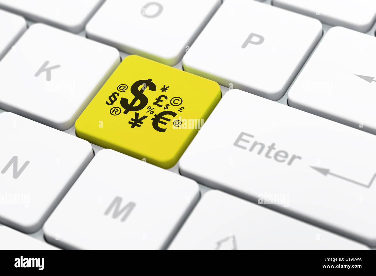 Business concept: Finance Symbol on computer keyboard background Stock ...