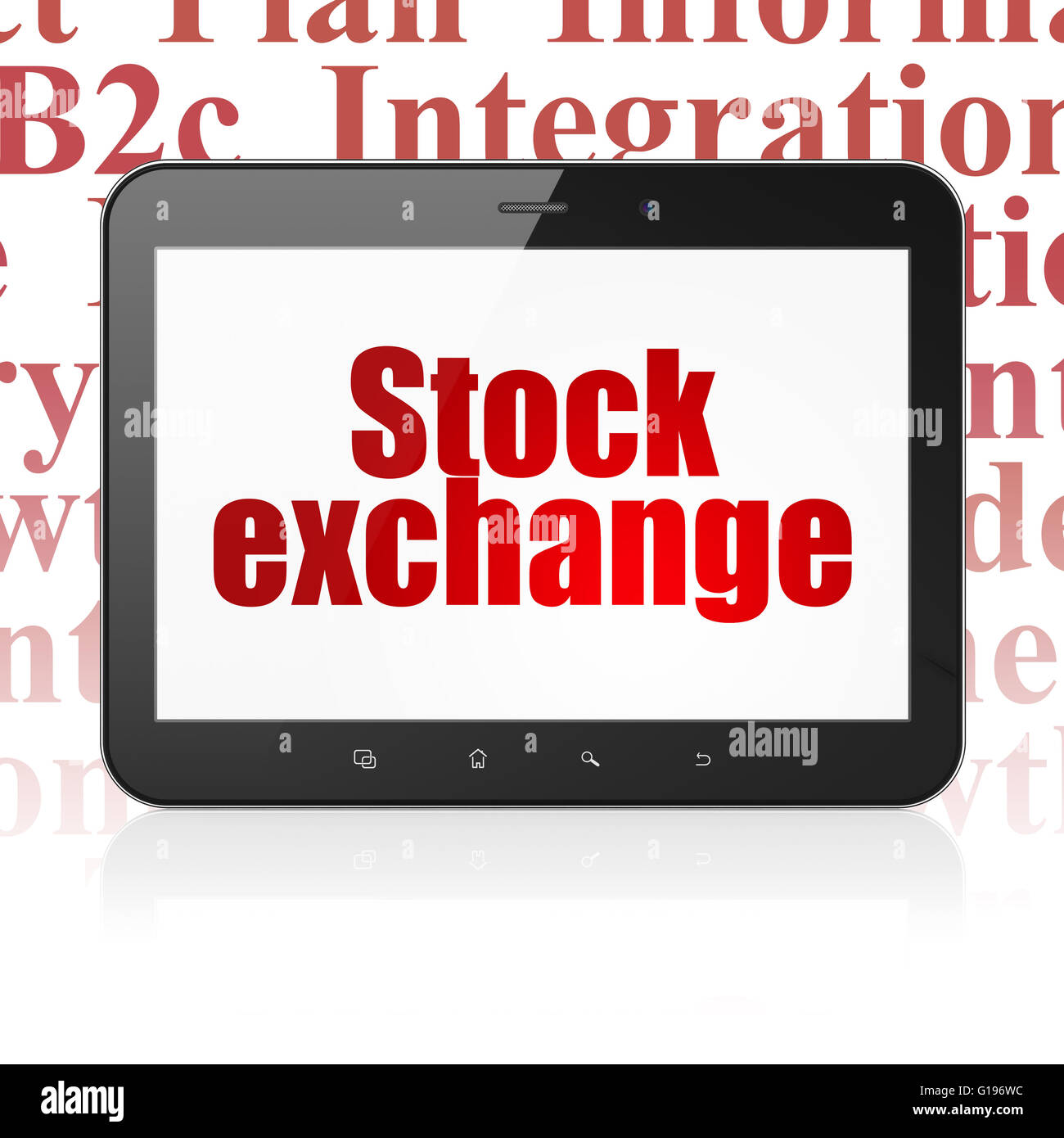 Finance concept: Tablet Computer with Stock Exchange on display Stock ...