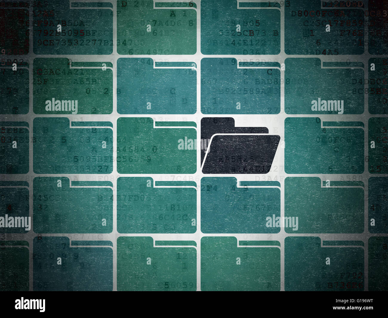Business concept: folder icon on Digital Data Paper background Stock ...