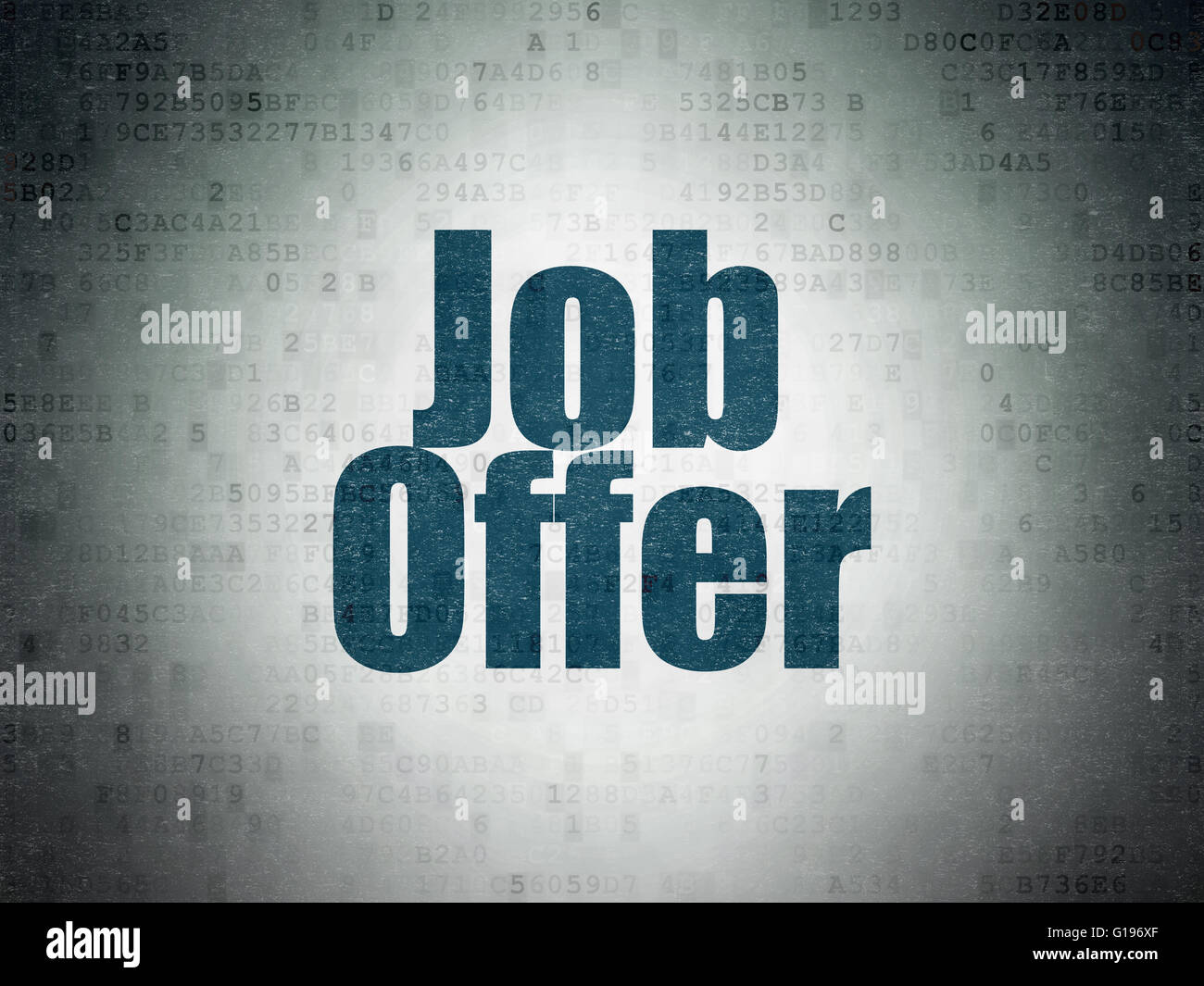Business concept: Job Offer on Digital Data Paper background Stock ...