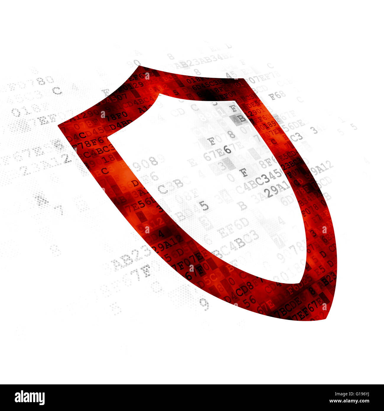 Privacy concept: Contoured Shield on Digital background Stock Photo - Alamy