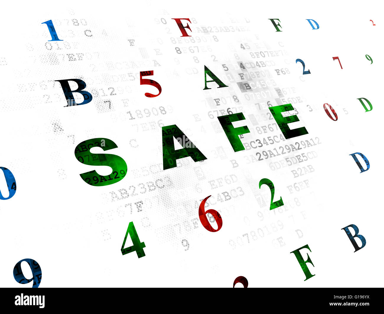 Privacy concept: Safe on Digital background Stock Photo - Alamy