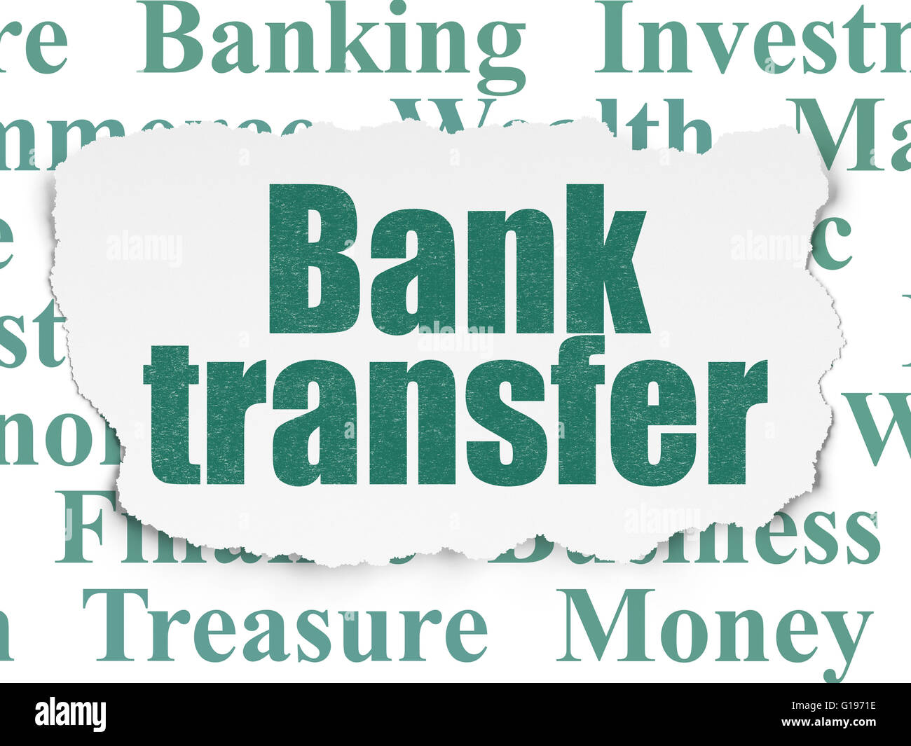 Money concept: Bank Transfer on Torn Paper background Stock Photo - Alamy