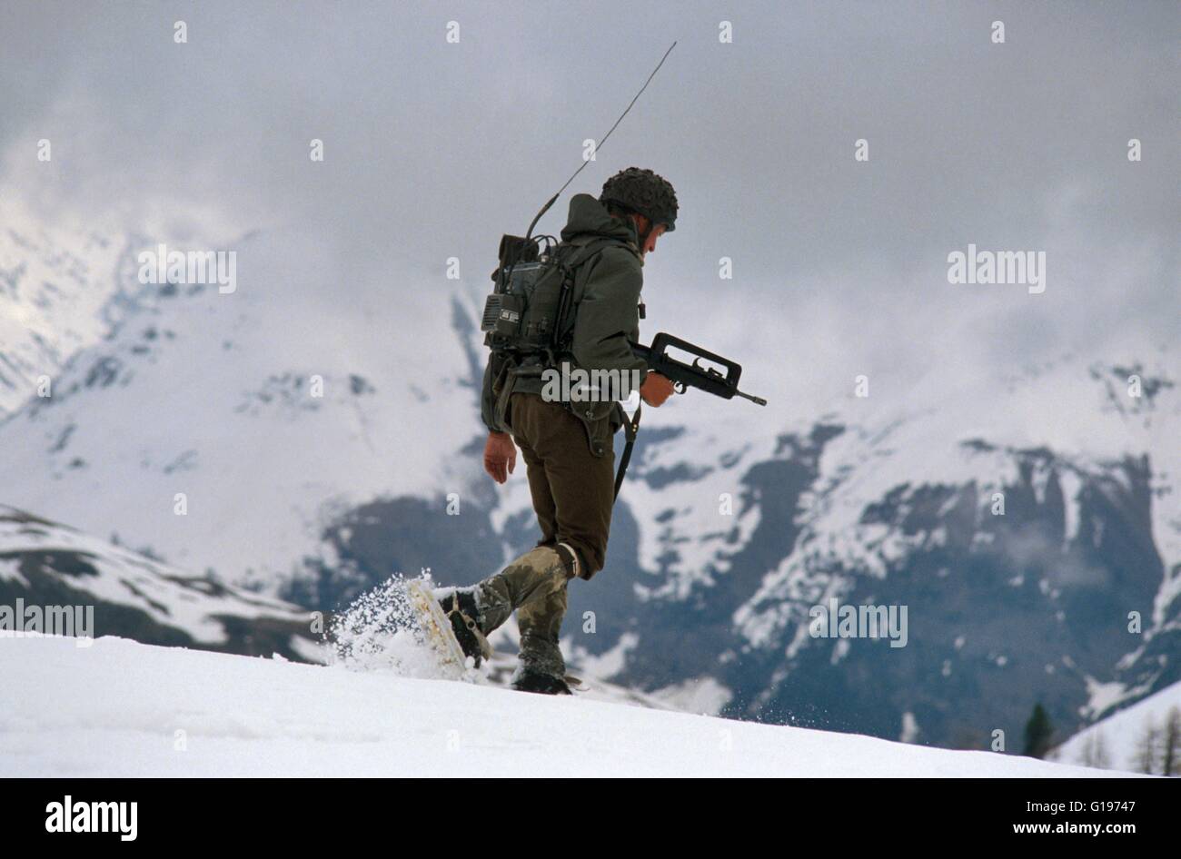 French army, mountain troops "Hunters of the Alps" during military ...