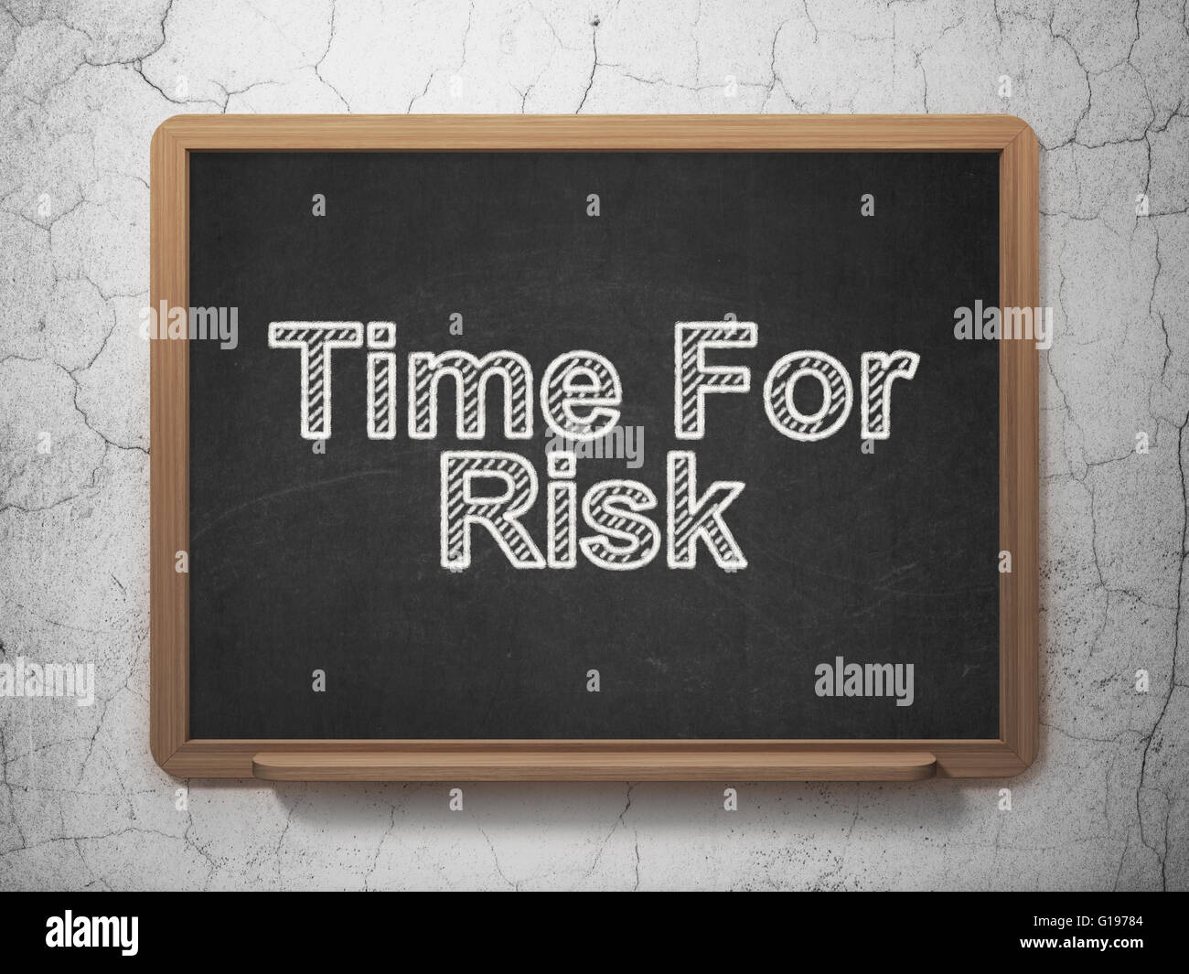 Timeline concept: Time For Risk on chalkboard background Stock Photo ...