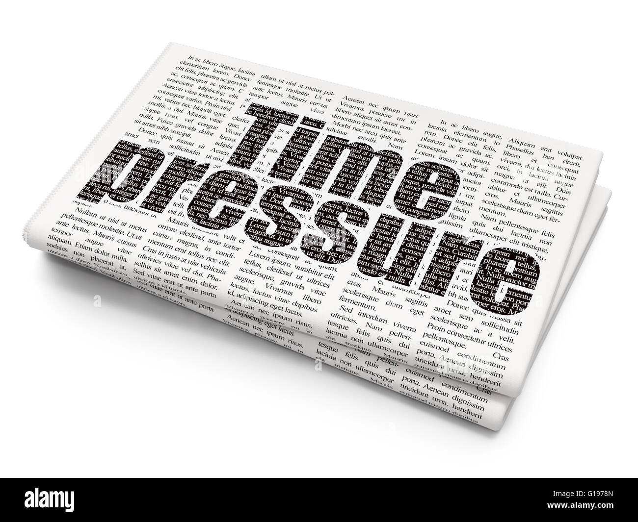 Time concept: Time Pressure on Newspaper background Stock Photo - Alamy