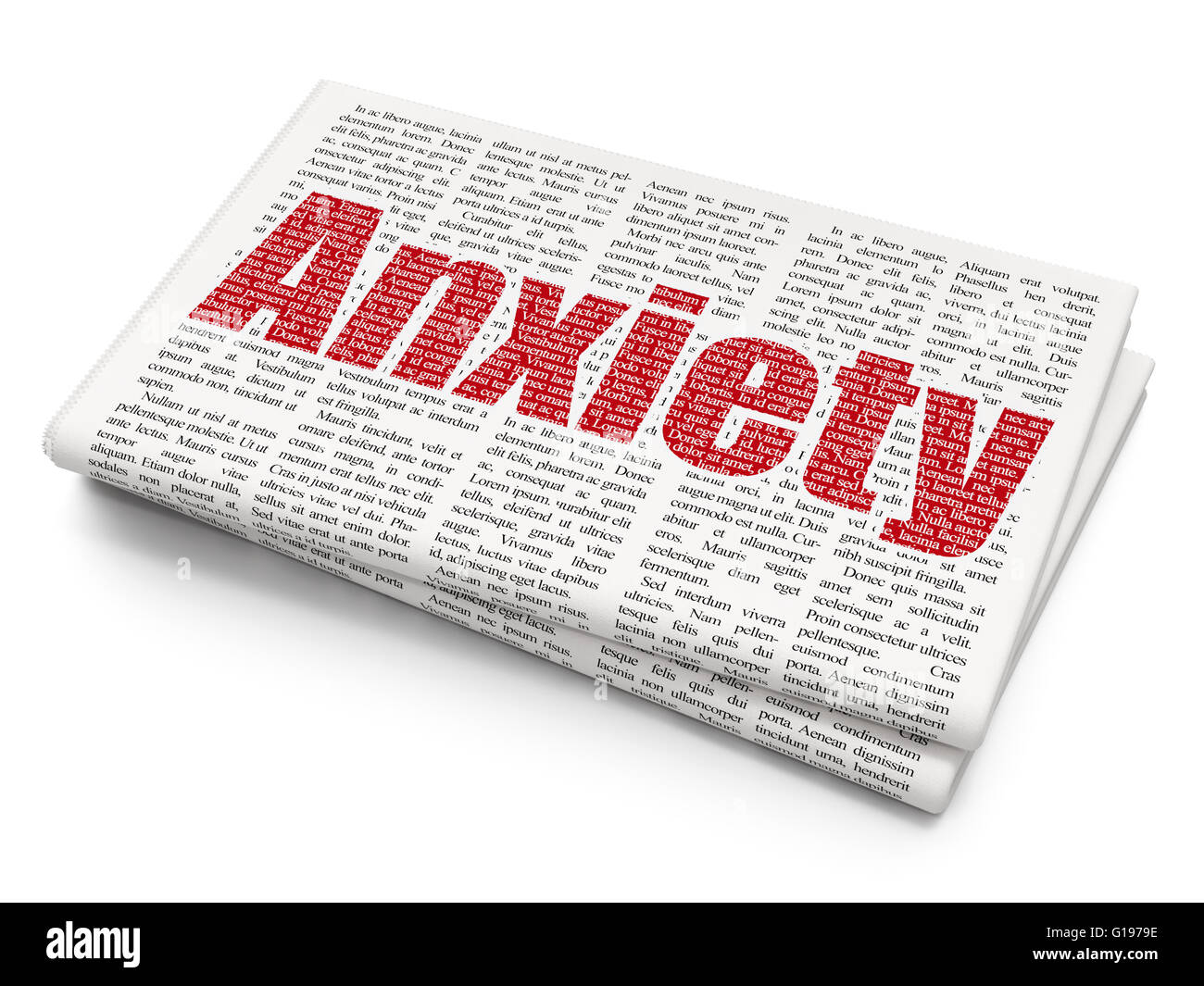 Health concept: Anxiety on Newspaper background Stock Photo - Alamy