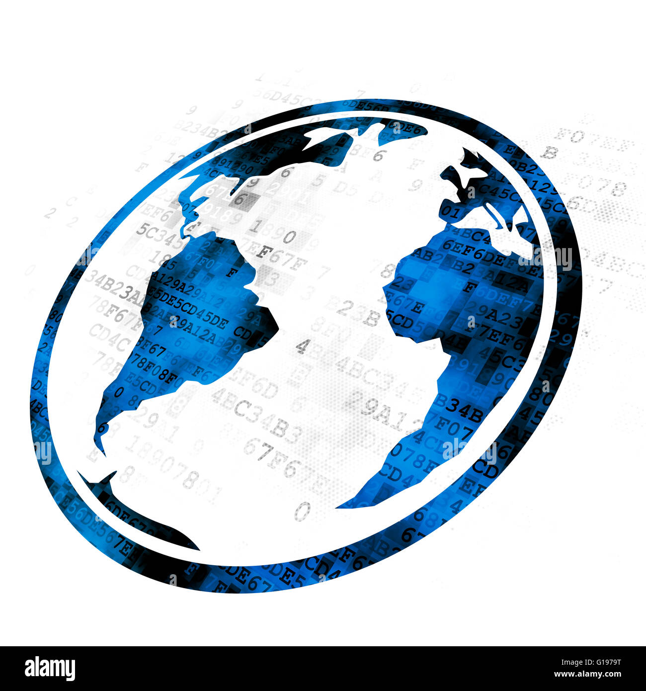 Science concept: Globe on Digital background Stock Photo - Alamy