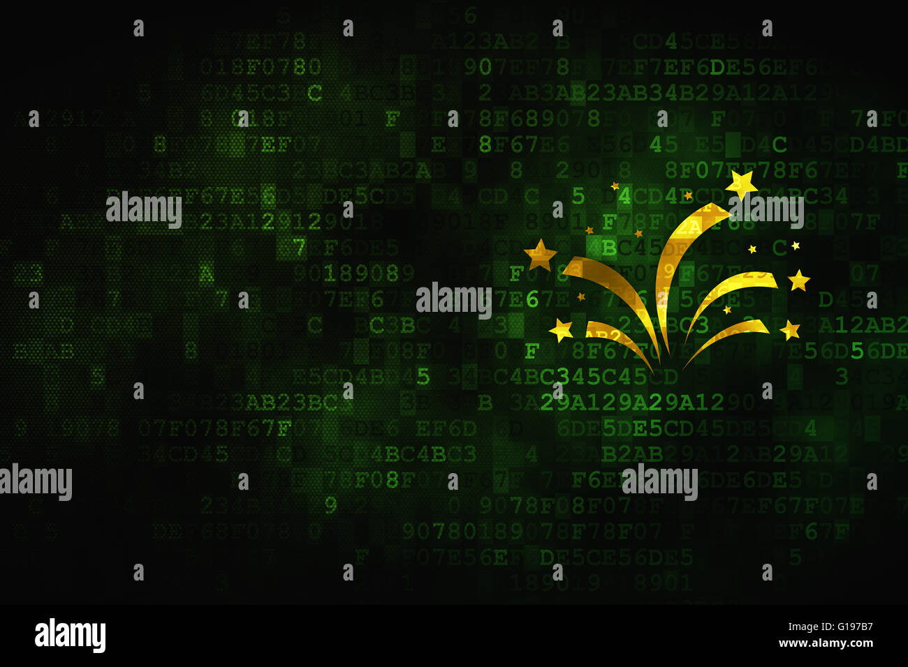 Entertainment, concept: Fireworks on digital background Stock Photo - Alamy