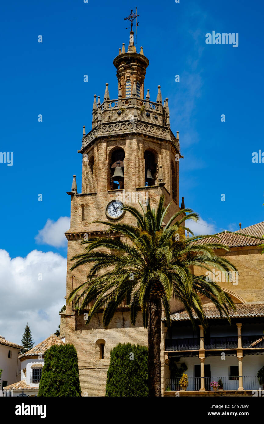 Church tower of Santa Maria la Mayor, Ronda, Spain Stock Photo - Alamy