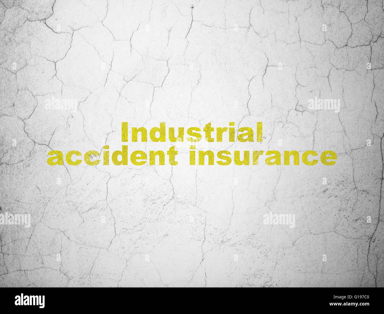 Insurance concept: Industrial Accident Insurance on wall background ...