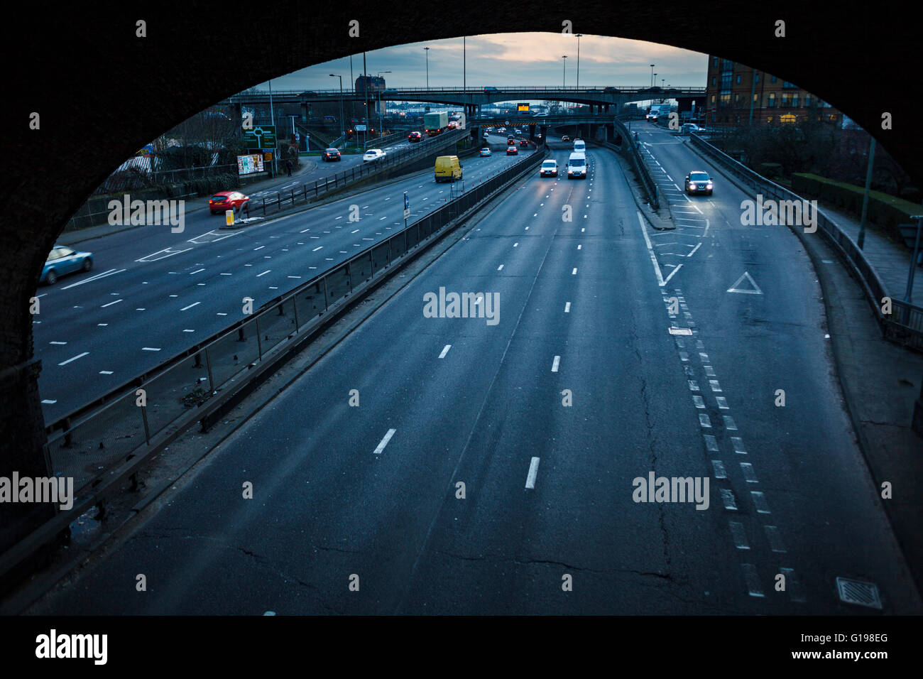 London, high angle, crossroad, flyover Stock Photo - Alamy
