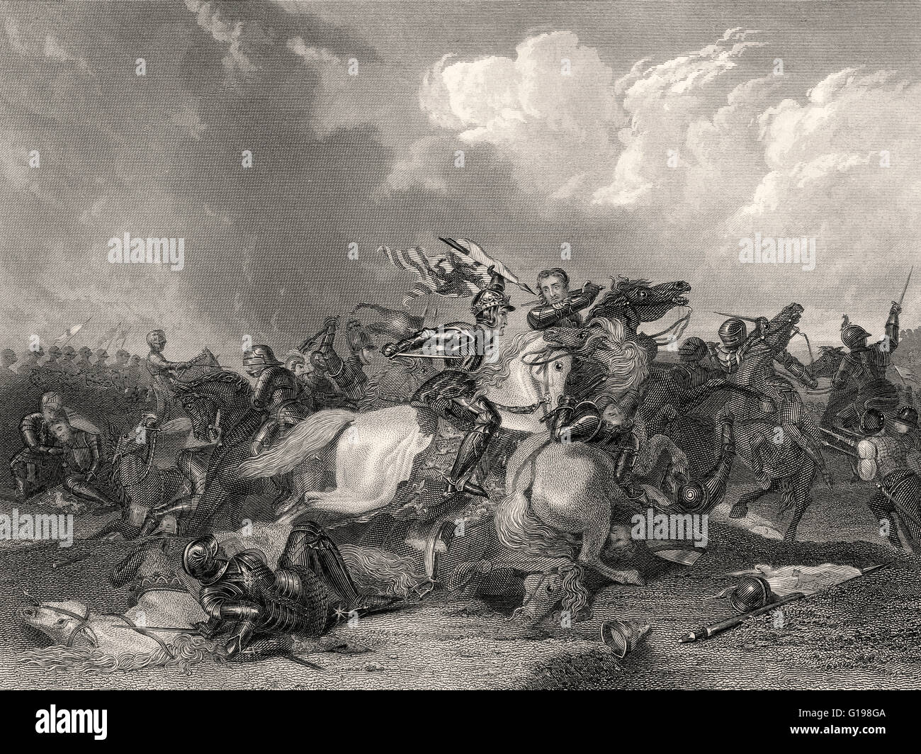 Richard III and the Earl of Richmond at the Battle of Bosworth, 1485 ...