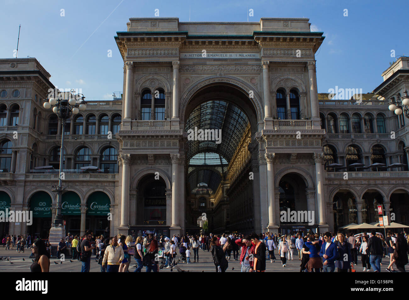 The Galleria Vittorio Emanuele II, as covered arcade on the northern ...