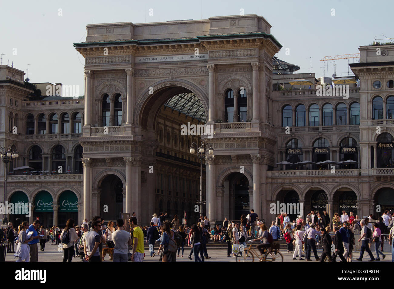 The Galleria Vittorio Emanuele II, as covered arcade on the northern ...