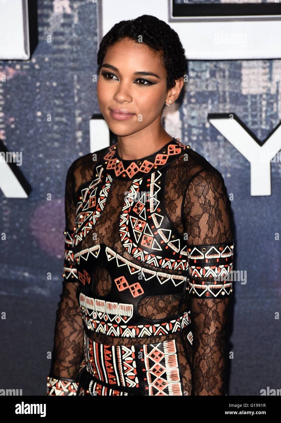London.UK. Alexandra Shipp at the X-Men Apocalypse premiere, BFI Imax ...