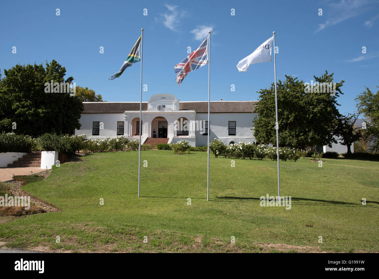TULBACH WESTERN CAPE SOUTH AFRICA. The Drosty House in the historic ...