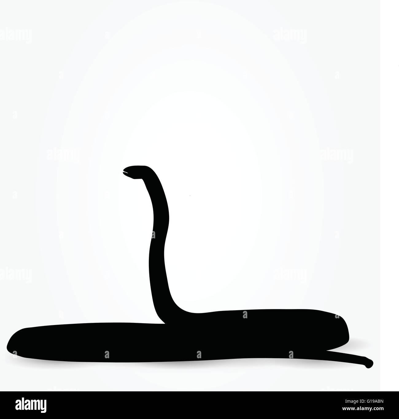 Vector Image - snake silhouette isolated on white background Stock ...