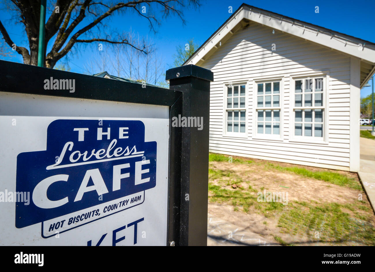 A guidepost sign on the grounds of the Loveless Cafe & Motel in ...