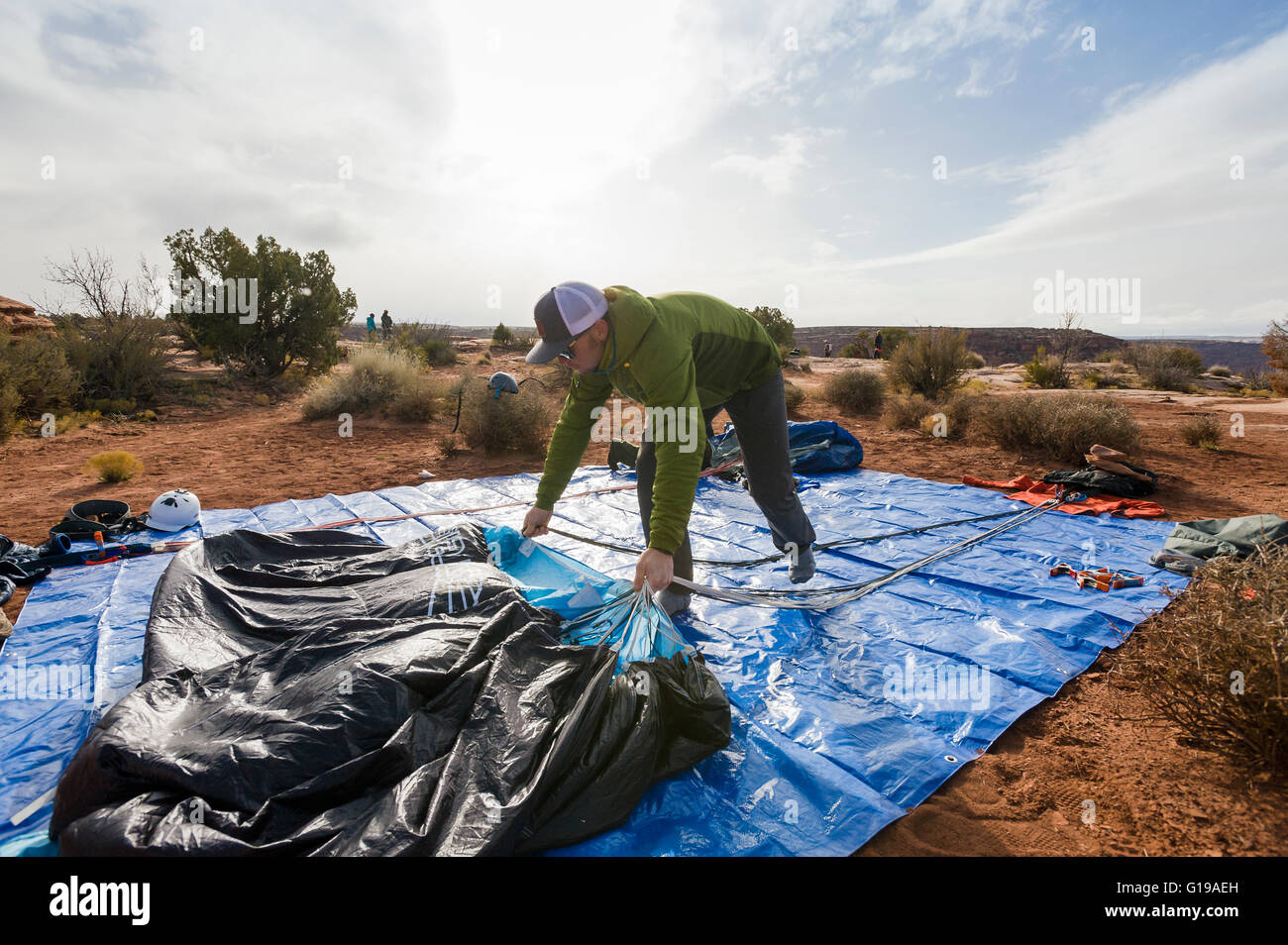 Base Jump Set Up Stock Photo - Alamy