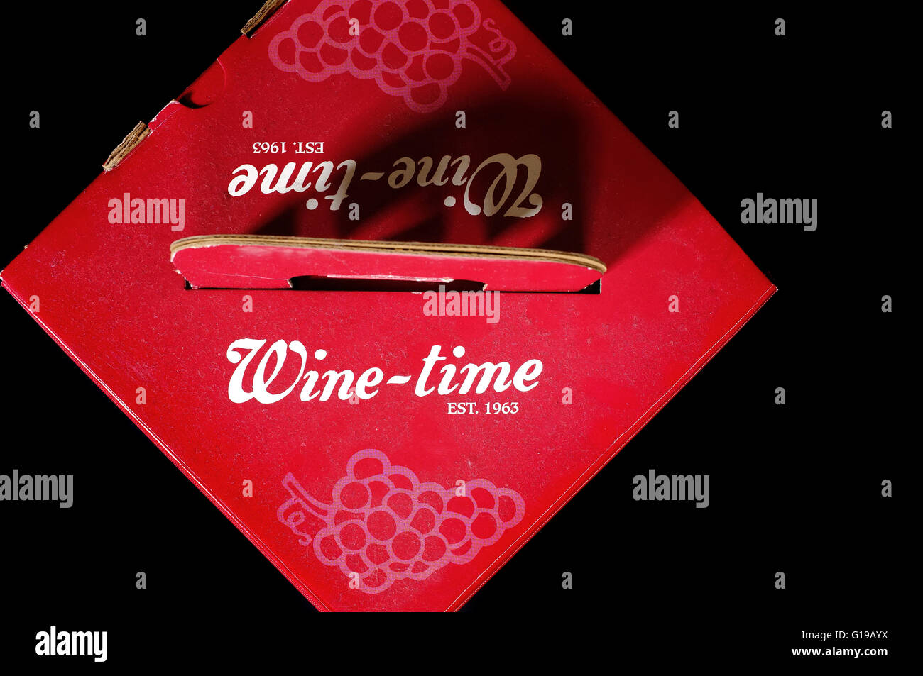 A home wine brewing kit photographed against a black background Stock ...