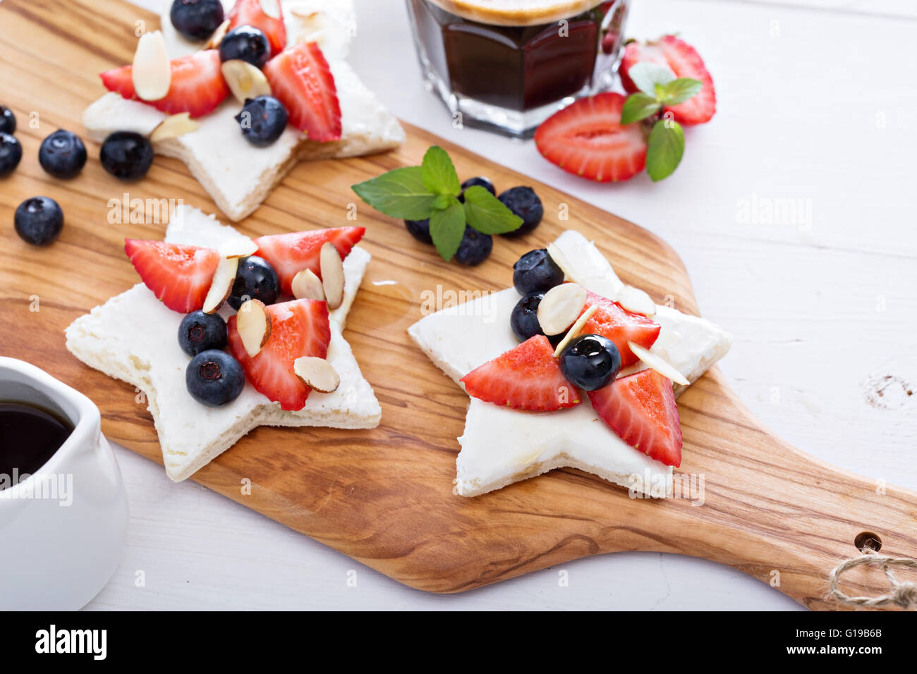 Breakfast sandwiches with cream cheese Stock Photo - Alamy