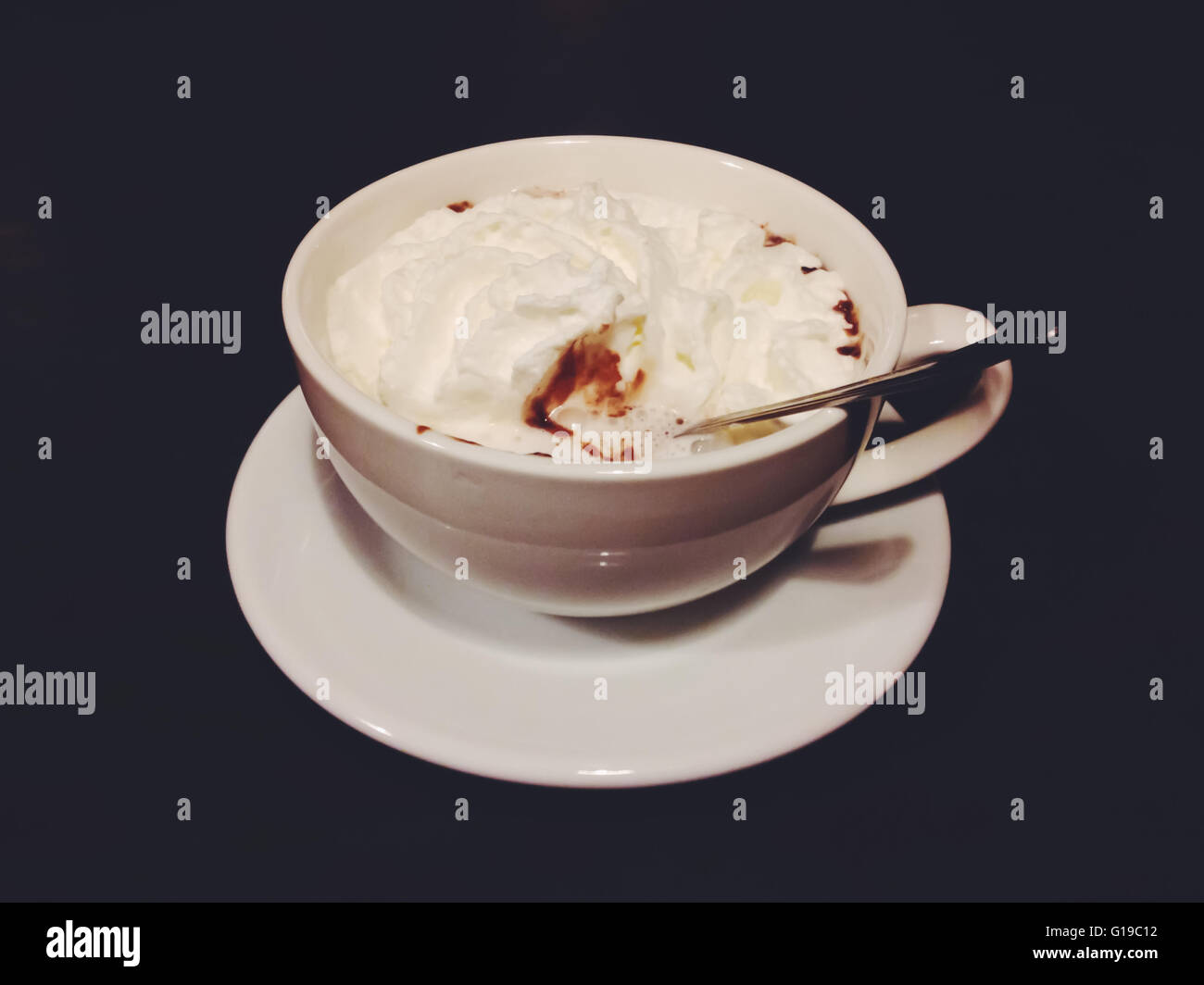 Hot coffee with spoon hi-res stock photography and images - Alamy