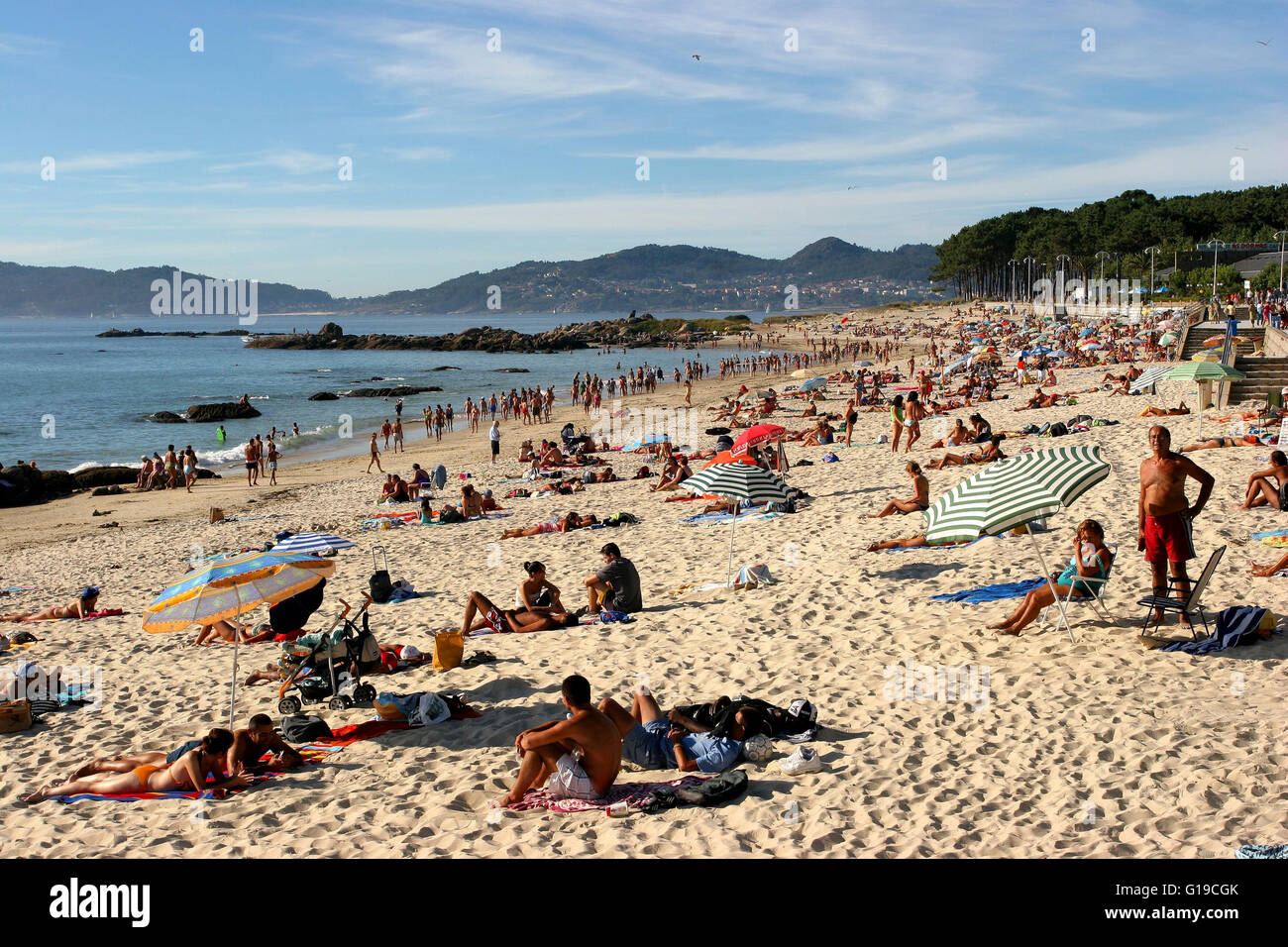 Samil beach,Vigo,Ponteverda province,Galicia,Spain Stock Photo - Alamy