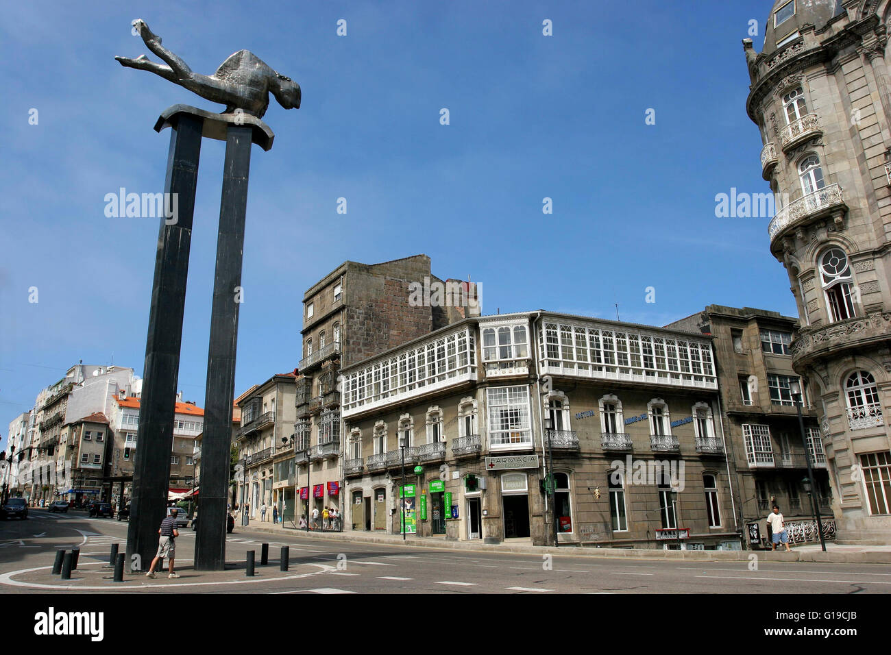 'El Sireno' (1991) sculpture of a mer-man by Francisco Leiro on Puerta ...
