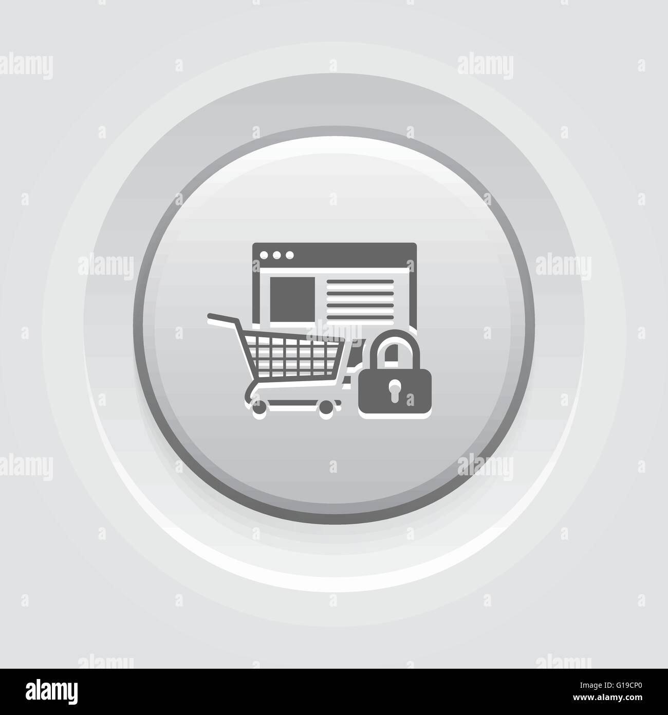 Safe Shopping Icon Stock Vector Image & Art - Alamy