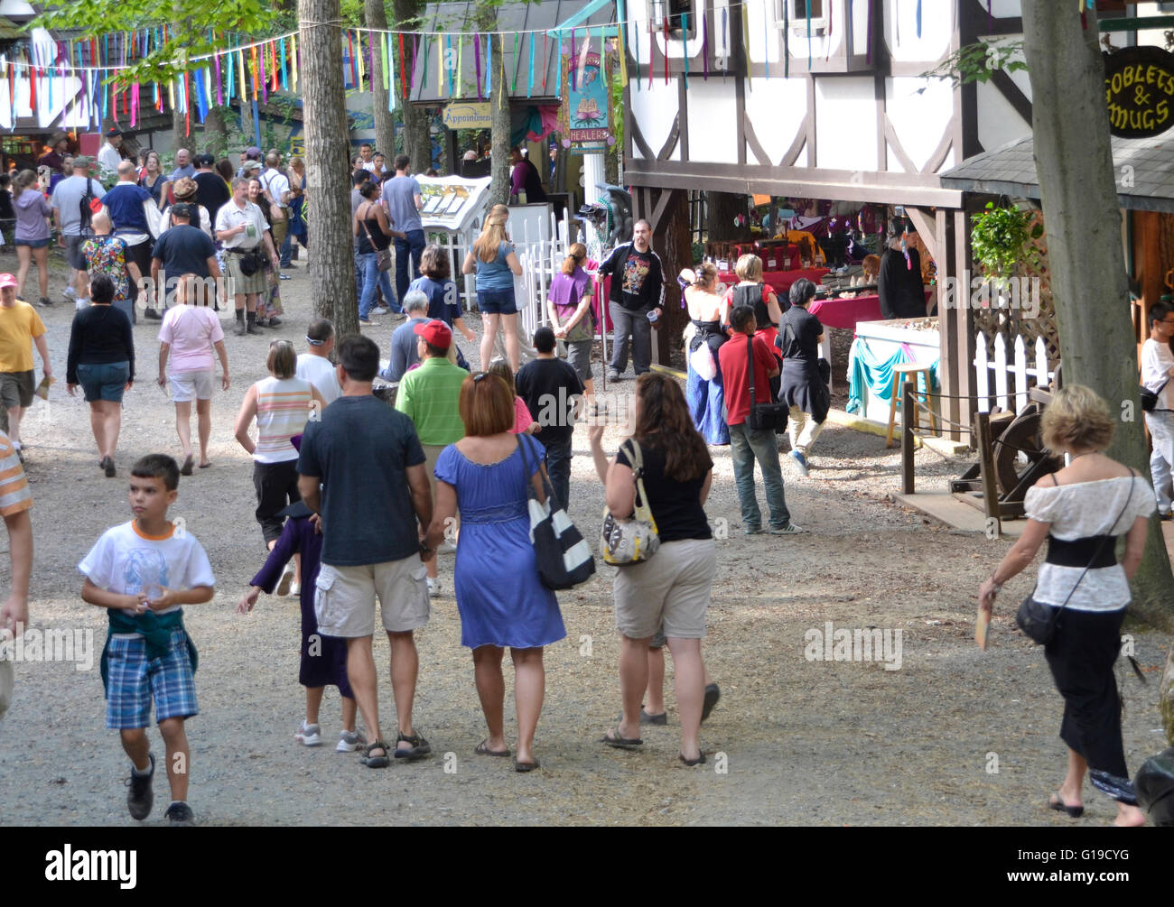 Crowd at Renaissance Festival Stock Photo - Alamy