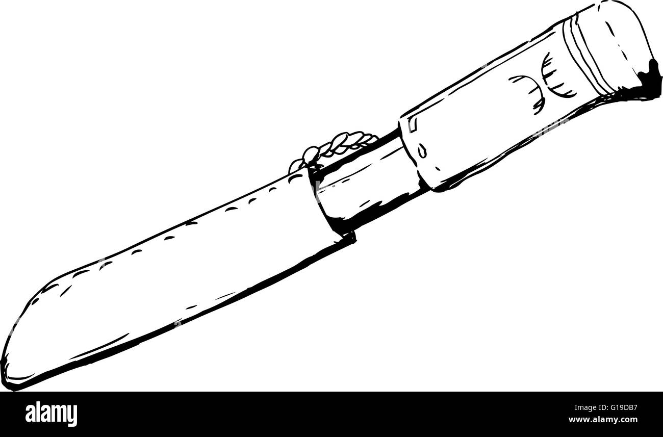 How To Draw A Hunting Knife